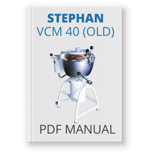 Stephan VCM 40 Manual, Including Old Style - PDF Download – JPM Parts ...