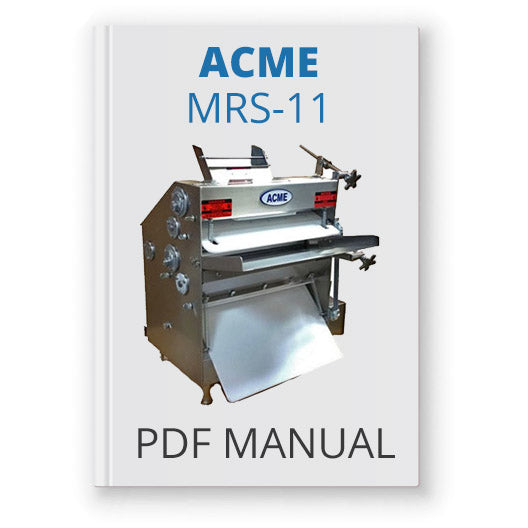 ACME MRS-11 Sheeter Manual - PDF Download – JPM Parts - Restaurant ...